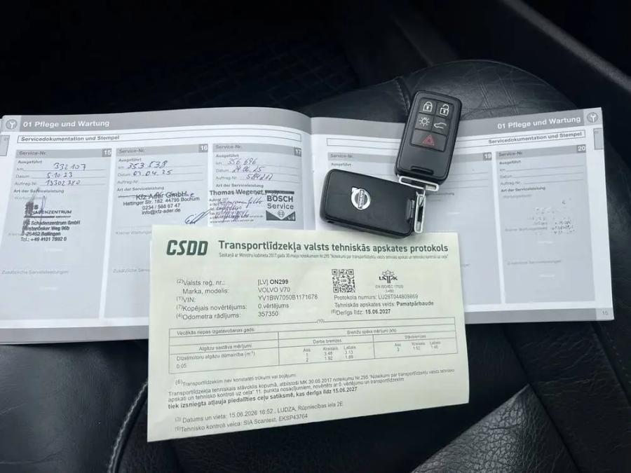 Серый Вольво В70 2010 в Екабпилс, объемом двигателя 2.40 л и пробегом 357 тыс. км за 5150 €, фото 14 на AUTOMOTO.COM.LV