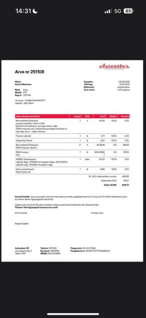 Серый Вольво В70 2010 в Раквере, объемом двигателя 2.40 л и пробегом 327 тыс. км за 5600 €, фото 31 на AUTOMOTO.COM.LV