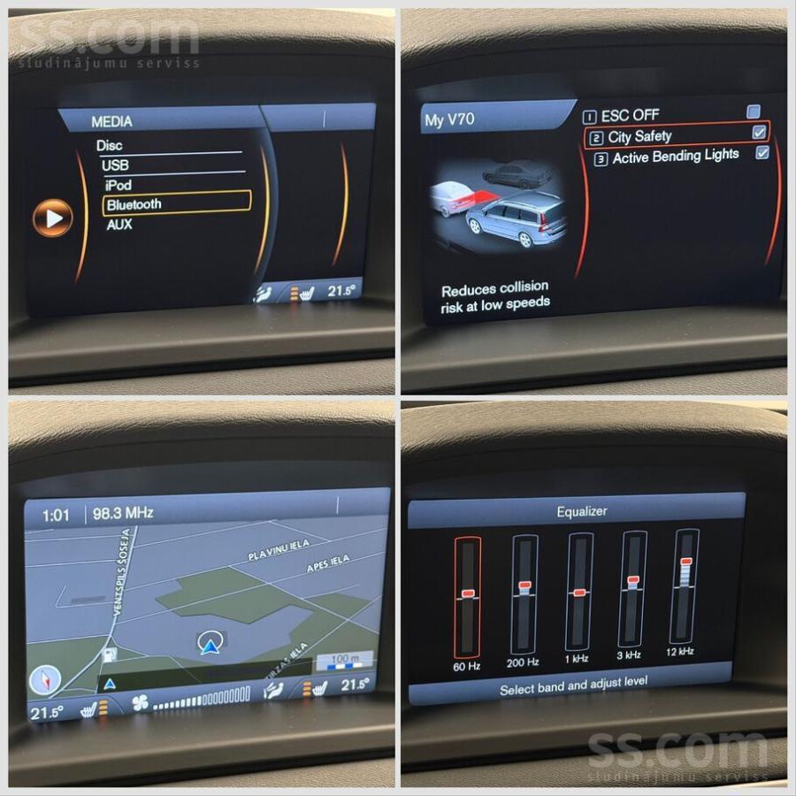 Grey Volvo V70 2012 in Jurmala, with an engine capacity of 2.00 L and mileage of 352 thousand km for 6995 €, photo 27 on AUTOMOTO.COM.LV
