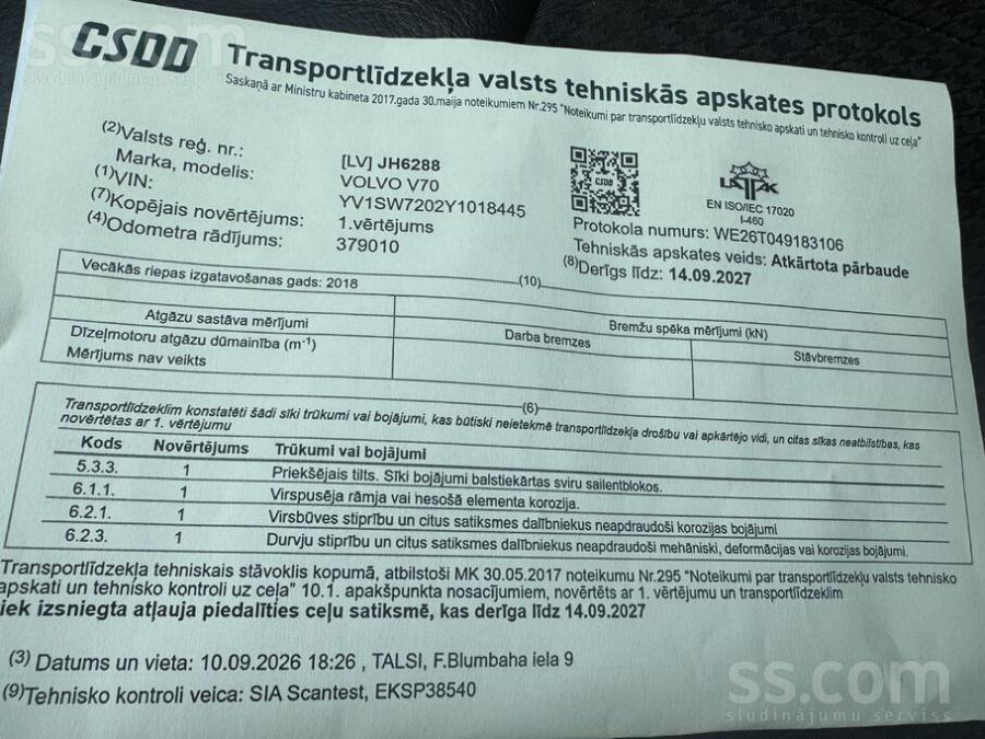 Sarkans Volvo V70 2000 Talsi, ar dzinēja tilpumu 2.50 L un nobraukumu 0 tūkst. km par 1000 €, foto 11 vietnē AUTOMOTO.COM.LV