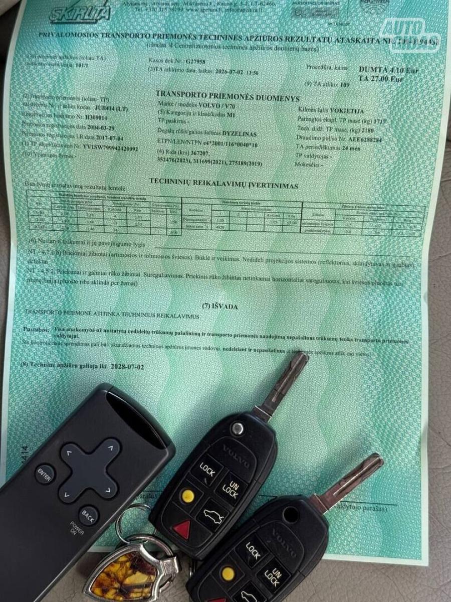 Вольво В70 2004 в Шальчининкай, объемом двигателя 2.40 л и пробегом 365 тыс. км за 1650 €, фото 18 на AUTOMOTO.COM.LV