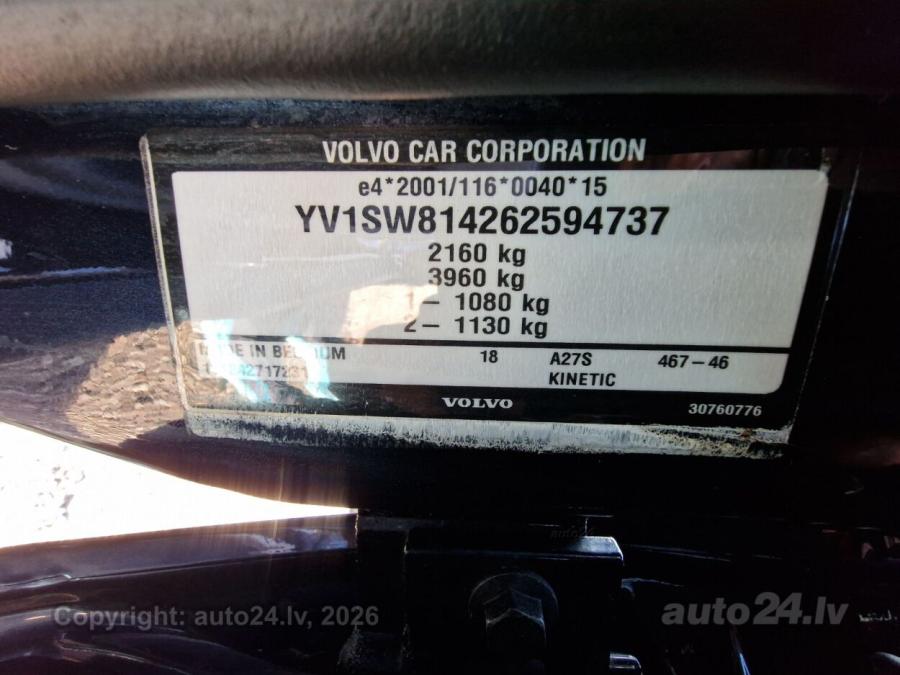 Volvo V70 2006 in Tartu, with an engine capacity of 2.40 L and mileage of 257 thousand km for 4490 €, photo 28 on AUTOMOTO.COM.LV