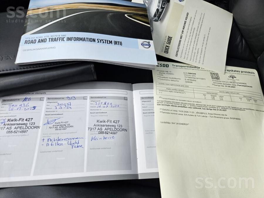 Volvo V70 2009 in Jekabpils, with an engine capacity of 2.00 L and mileage of 329 thousand km for 4890 €, photo 33 on AUTOMOTO.COM.LV