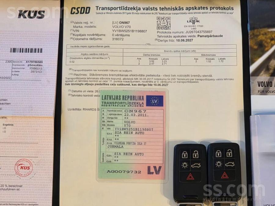 Balts Volvo V70 2011 Rīga, ar dzinēja tilpumu 2.40 L un nobraukumu 316 tūkst. km par 5950 €, foto 36 vietnē AUTOMOTO.COM.LV