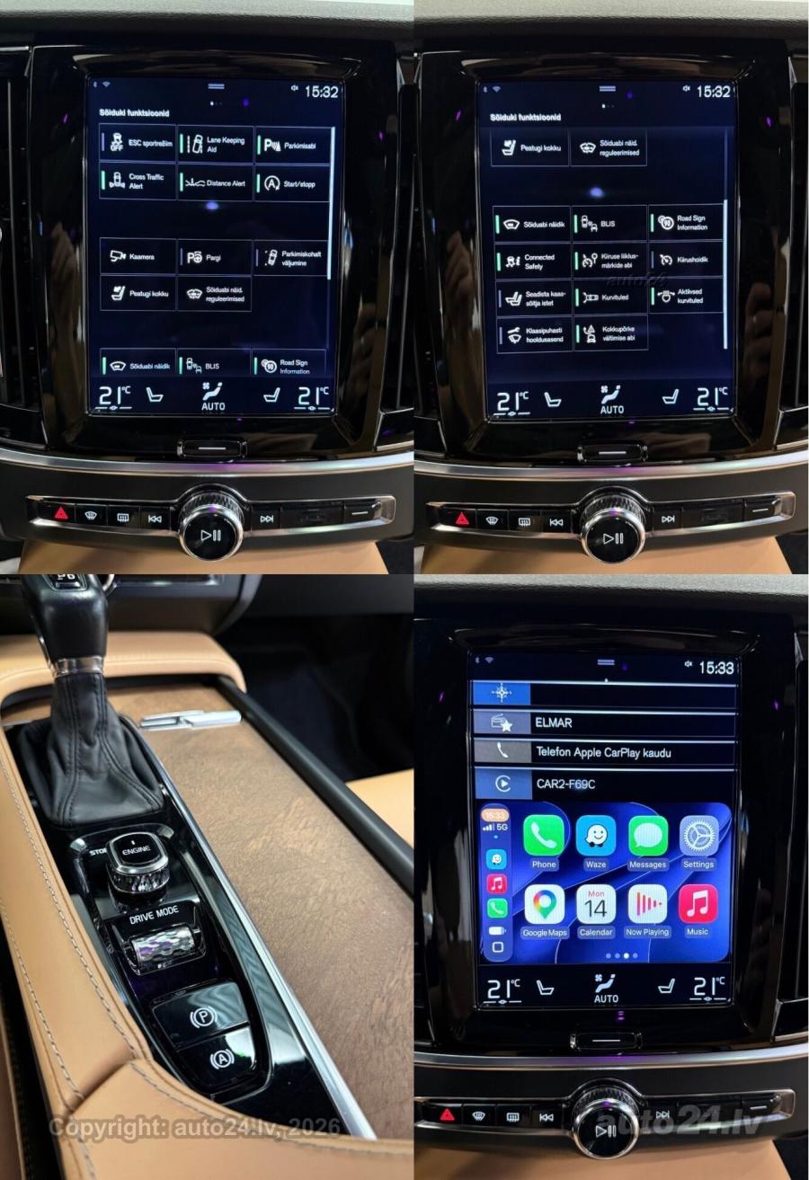 Melns Volvo V90 2016 Tallina, ar dzinēja tilpumu 2.00 L un nobraukumu 195 tūkst. km par 23500 €, foto 22 vietnē AUTOMOTO.COM.LV