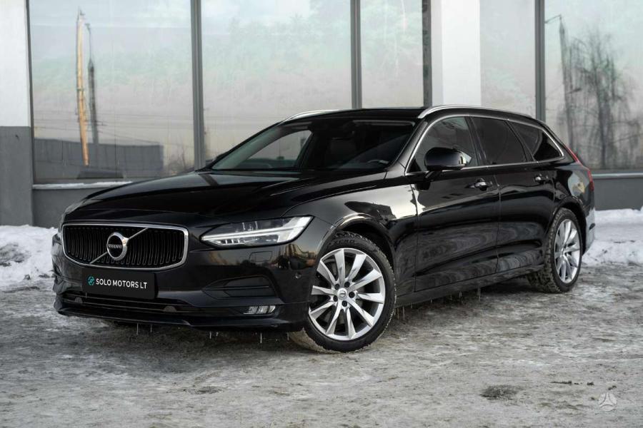 Black Volvo V90 2017 in Vilnius, with an engine capacity of 1.97 L and mileage of 272 thousand km for 15950 €, photo 1 on AUTOMOTO.COM.LV