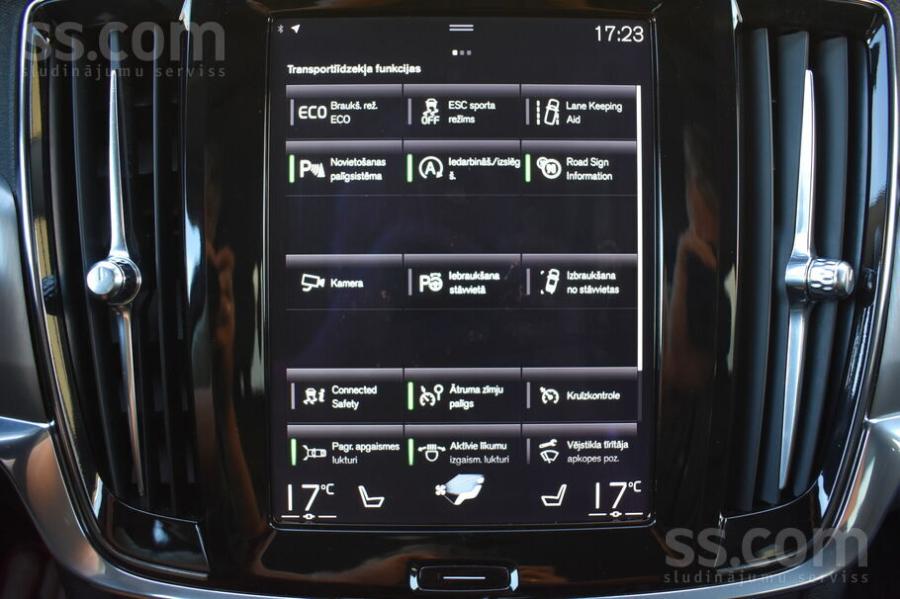 Melns Volvo V90 2017 Talsi, ar dzinēja tilpumu 2.00 L un nobraukumu 205 tūkst. km par 14900 €, foto 18 vietnē AUTOMOTO.COM.LV