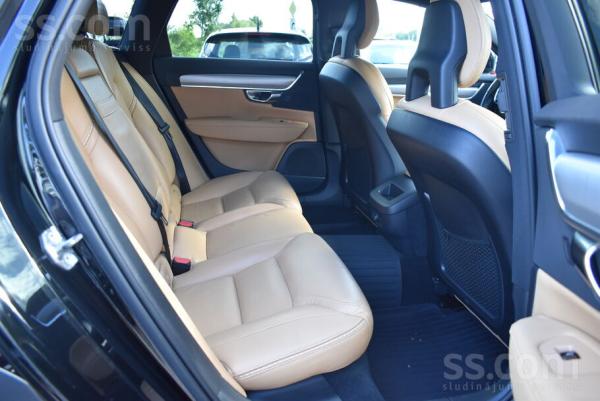 Black Volvo V90 2017 in Kuldiga, with an engine capacity of 2.00 L and mileage of 0 thousand km for 19300 €, photo 10 on AUTOMOTO.COM.LV