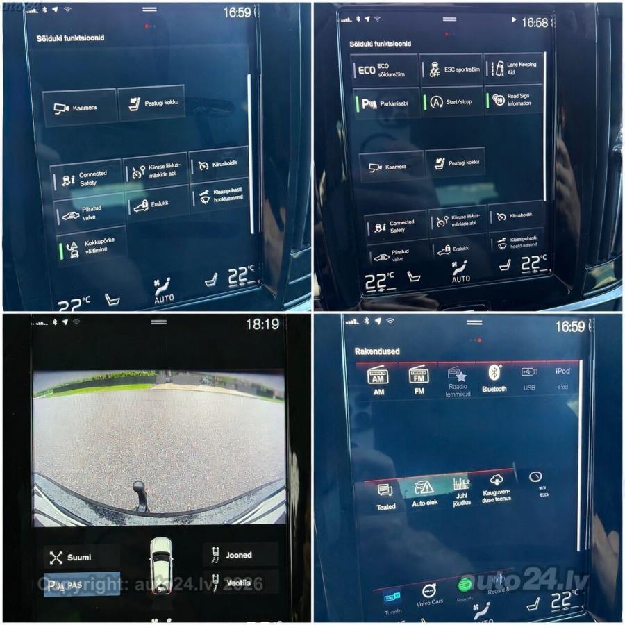 Black Volvo V90 2018 in Tallinn, with an engine capacity of 2.00 L and mileage of 212 thousand km for 14990 €, photo 16 on AUTOMOTO.COM.LV