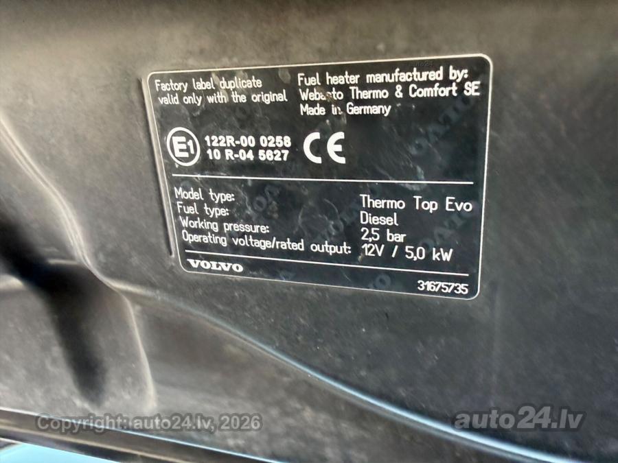 Black Volvo V90 2018 in Tallinn, with an engine capacity of 2.00 L and mileage of 212 thousand km for 14990 €, photo 21 on AUTOMOTO.COM.LV