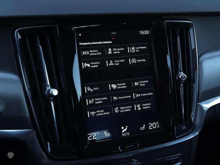 Melns Volvo V90 2019 Kauņa, ar dzinēja tilpumu 2.00 L un nobraukumu 270 tūkst. km par 16450 €, foto 22 vietnē AUTOMOTO.COM.LV