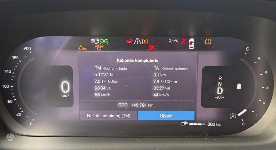 Black Volvo V90 2022 in Raseiniai, with an engine capacity of 1.97 L and mileage of 146 thousand km for 15900 €, photo 46 on AUTOMOTO.COM.LV