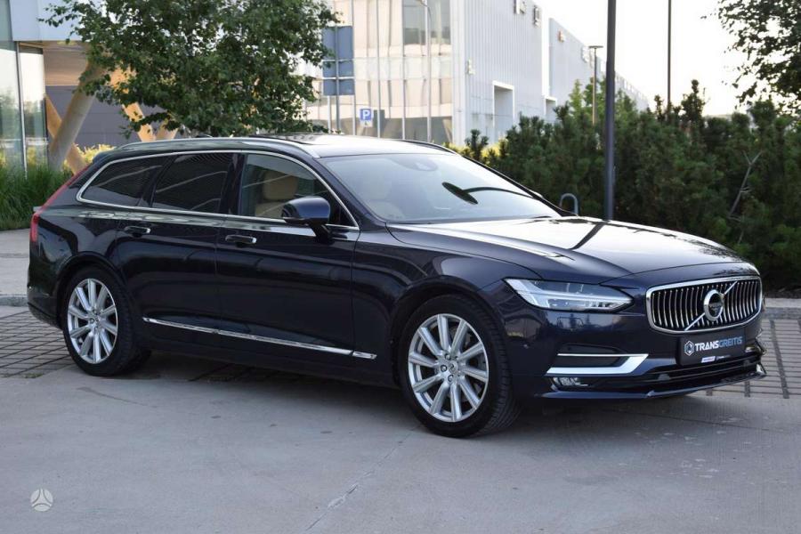 Blue Volvo V90 2017 in Vilnius, with an engine capacity of 1.97 L and mileage of 240 thousand km for 16999 €, photo 12 on AUTOMOTO.COM.LV