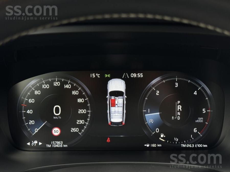 Blue Volvo V90 2017 in Valmiera, with an engine capacity of 2.00 L and mileage of 158 thousand km for 19400 €, photo 13 on AUTOMOTO.COM.LV