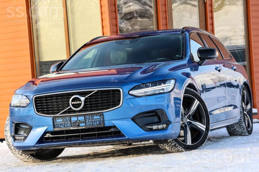 Blue Volvo V90 2019 in Tukums, with an engine capacity of 2.00 L and mileage of 211 thousand km for 18490 €, photo 2 on AUTOMOTO.COM.LV