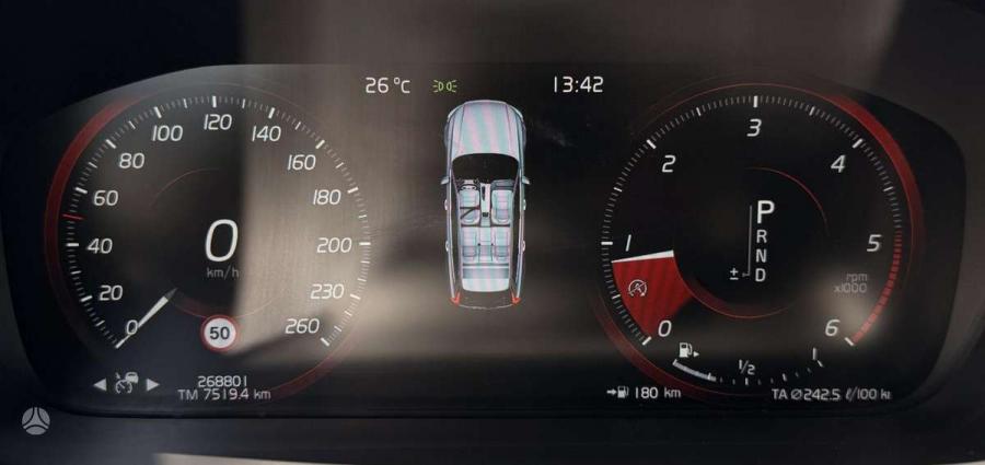 Blue Volvo V90 2019 in Panevezys, with an engine capacity of 1.97 L and mileage of 269 thousand km for 14800 €, photo 43 on AUTOMOTO.COM.LV