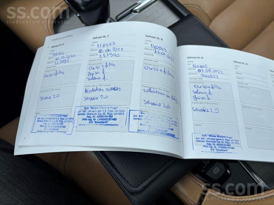 Brown Volvo V90 2017 in Riga, with an engine capacity of 2.00 L and mileage of 270 thousand km for 17750 €, photo 32 on AUTOMOTO.COM.LV