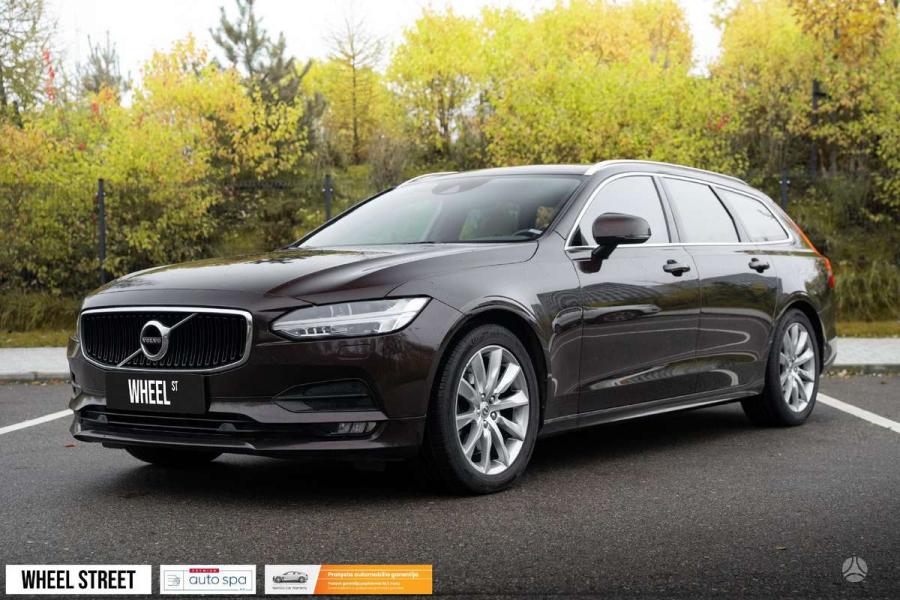 Brown Volvo V90 2018 in Vilnius, with an engine capacity of 1.97 L and mileage of 115 thousand km for 22500 €, photo 1 on AUTOMOTO.COM.LV