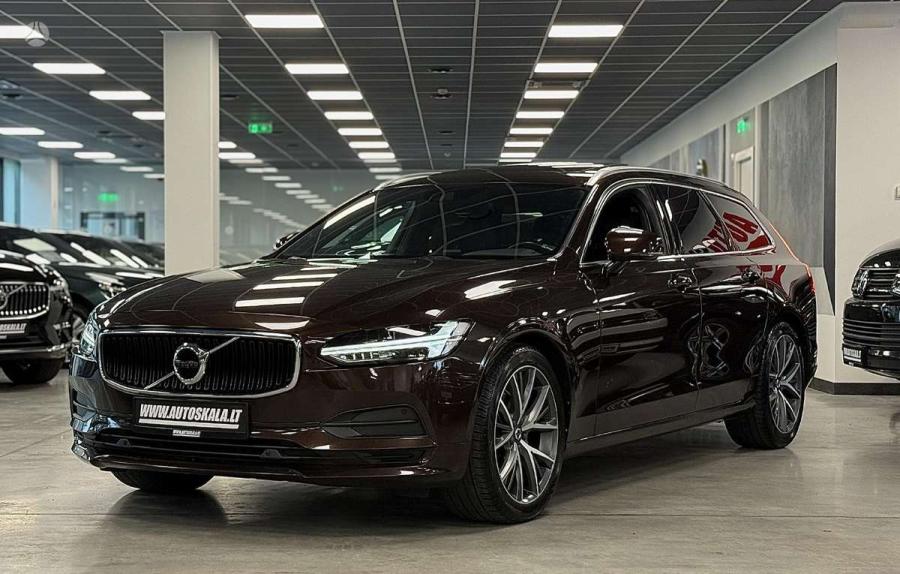 Brown Volvo V90 2018 in Klaipeda, with an engine capacity of 1.97 L and mileage of 304 thousand km for 17950 €, photo 1 on AUTOMOTO.COM.LV