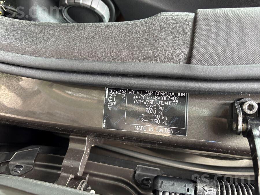 Brown Volvo V90 2018 in Riga, with an engine capacity of 2.00 L and mileage of 232 thousand km for 14950 €, photo 24 on AUTOMOTO.COM.LV