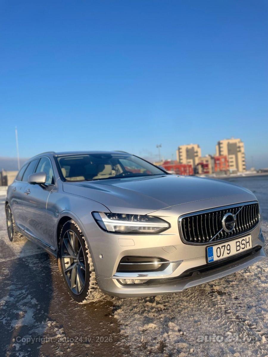 Grey Volvo V90 2016 in Tallinn, with an engine capacity of 2.00 L and mileage of 189 thousand km for 18499 €, photo 3 on AUTOMOTO.COM.LV