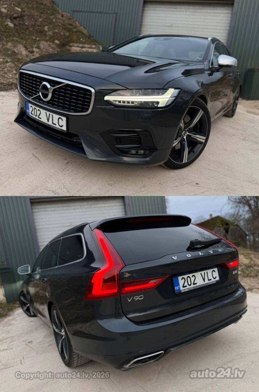 Grey Volvo V90 2017 in Viljandi, with an engine capacity of 2.00 L and mileage of 307 thousand km for 17490 €, photo 5 on AUTOMOTO.COM.LV