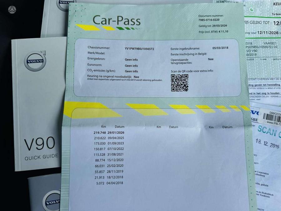 Серый Вольво В90 2018 в Каунас, объемом двигателя 1.97 л и пробегом 225 тыс. км за 13950 €, фото 30 на AUTOMOTO.COM.LV