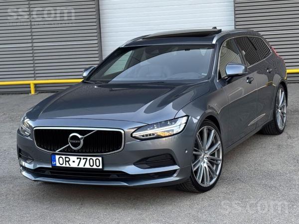 Grey Volvo V90 2018 in Riga, with an engine capacity of 2.00 L and mileage of 235 thousand km for 17200 €, photo 1 on AUTOMOTO.COM.LV
