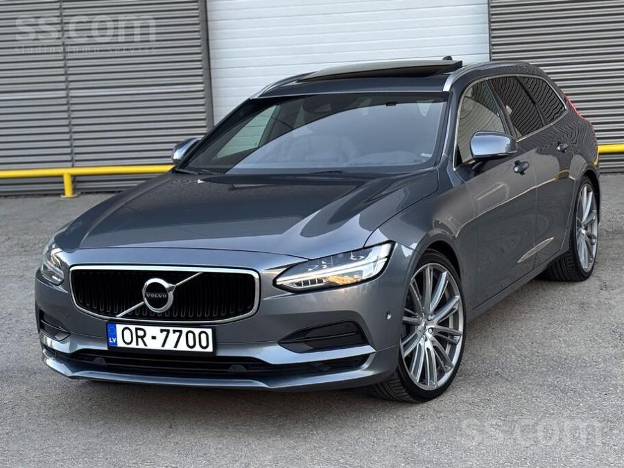 Grey Volvo V90 2018 in Riga, with an engine capacity of 2.00 L and mileage of 235 thousand km for 17200 €, photo 1 on AUTOMOTO.COM.LV