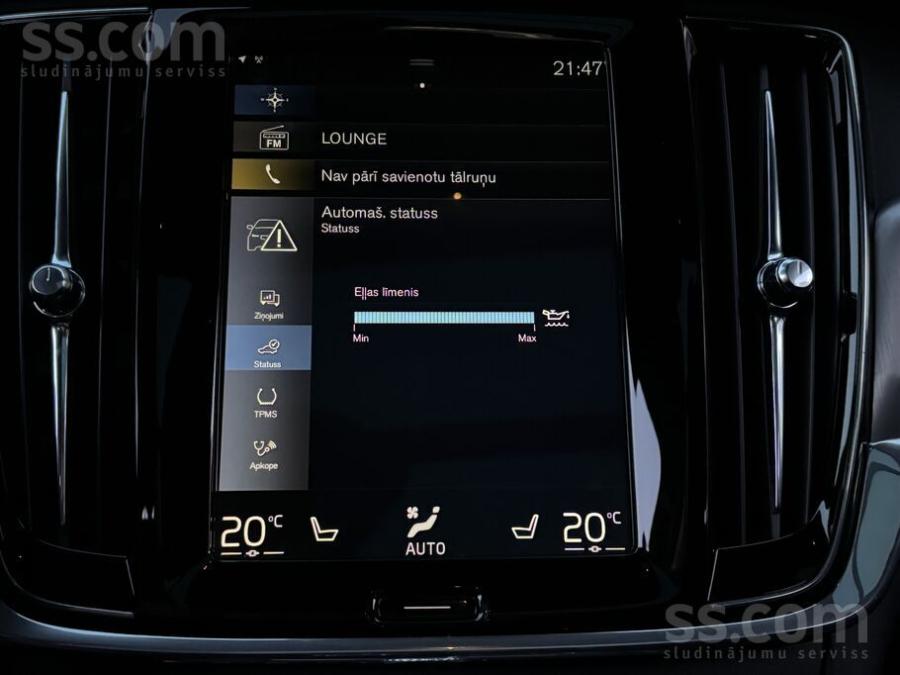 Grey Volvo V90 2018 in Riga, with an engine capacity of 2.00 L and mileage of 235 thousand km for 17200 €, photo 24 on AUTOMOTO.COM.LV