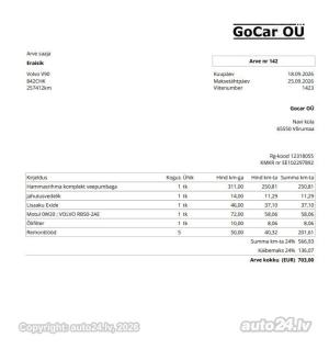 Серый Вольво В90 2018 в Выру, объемом двигателя 2.00 л и пробегом 258 тыс. км за 13900 €, фото 22 на AUTOMOTO.COM.LV