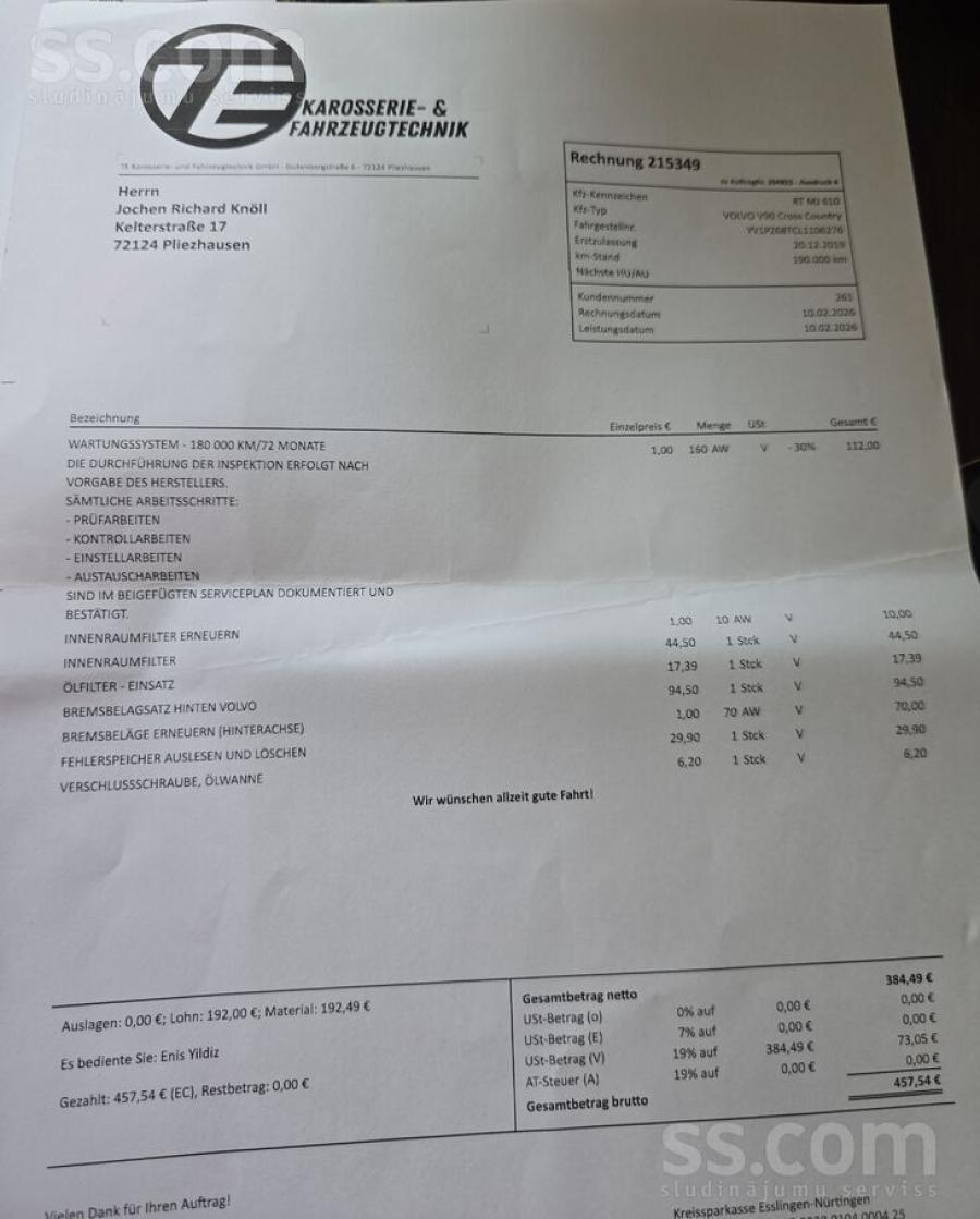 Pelēks Volvo V90 2020 Jūrmala, ar dzinēja tilpumu 2.00 L un nobraukumu 186 tūkst. km par 22990 €, foto 29 vietnē AUTOMOTO.COM.LV