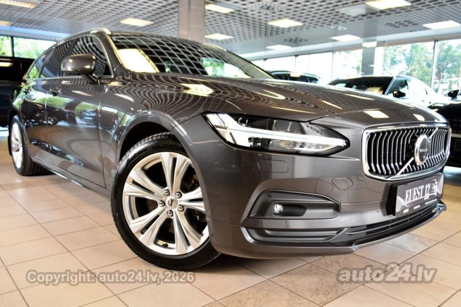 Grey Volvo V90 2021 in Tallinn, with an engine capacity of 2.00 L and mileage of 95 thousand km for 28990 €, photo 1 on AUTOMOTO.COM.LV