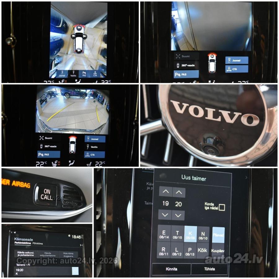 Grey Volvo V90 2021 in Tallinn, with an engine capacity of 2.00 L and mileage of 95 thousand km for 28990 €, photo 13 on AUTOMOTO.COM.LV
