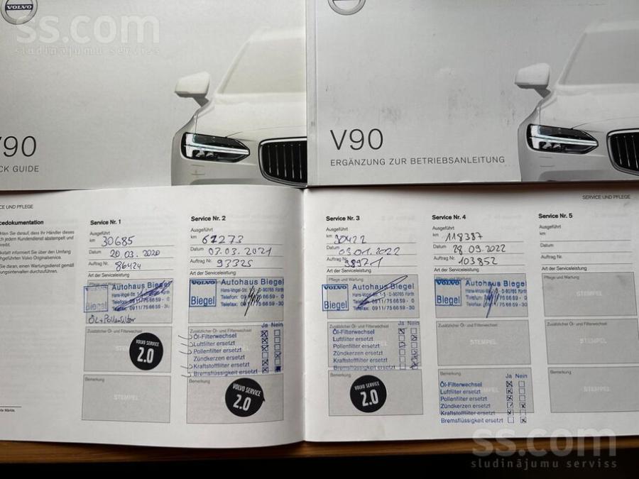 Volvo V90 2019 in Riga, with an engine capacity of 2.00 L and mileage of 202 thousand km for 23500 €, photo 16 on AUTOMOTO.COM.LV