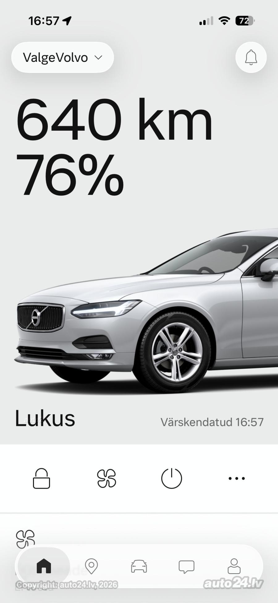 White Volvo V90 2017 in Tallinn, with an engine capacity of 2.00 L and mileage of 326 thousand km for 14500 €, photo 14 on AUTOMOTO.COM.LV