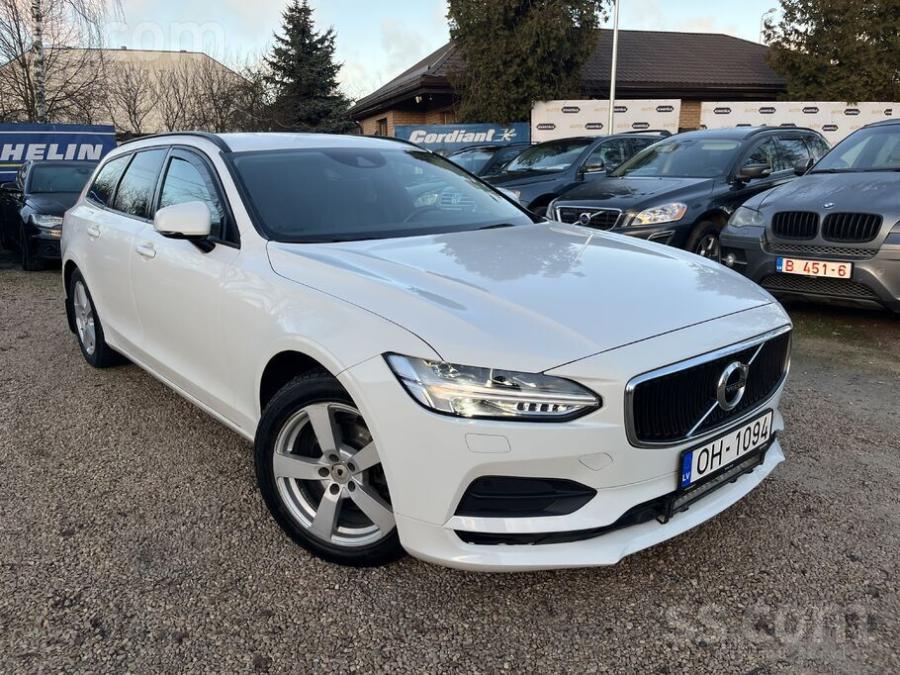 White Volvo V90 2018 in Riga, with an engine capacity of 2.00 L and mileage of 0 thousand km for 10490 €, photo 2 on AUTOMOTO.COM.LV