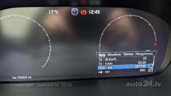 White Volvo V90 2018 in Tallinn, with an engine capacity of 2.00 L and mileage of 238 thousand km for 17490 €, photo 9 on AUTOMOTO.COM.LV