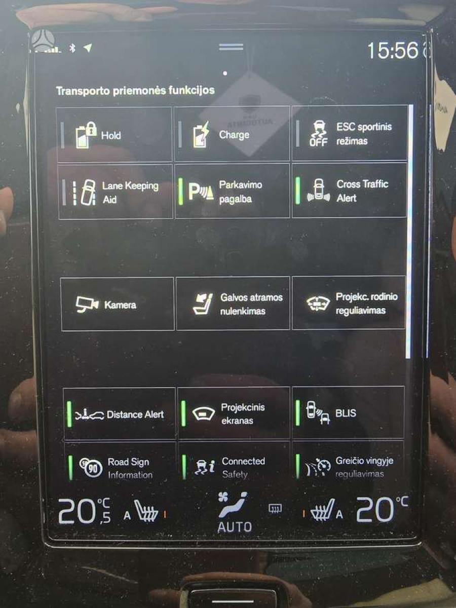 White Volvo V90 2019 in Taurage, with an engine capacity of 1.97 L and mileage of 222 thousand km for 19990 €, photo 11 on AUTOMOTO.COM.LV