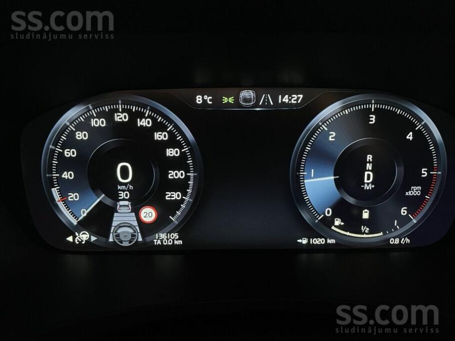 White Volvo V90 2021 in Riga, with an engine capacity of 2.00 L and mileage of 138 thousand km for 25500 €, photo 21 on AUTOMOTO.COM.LV