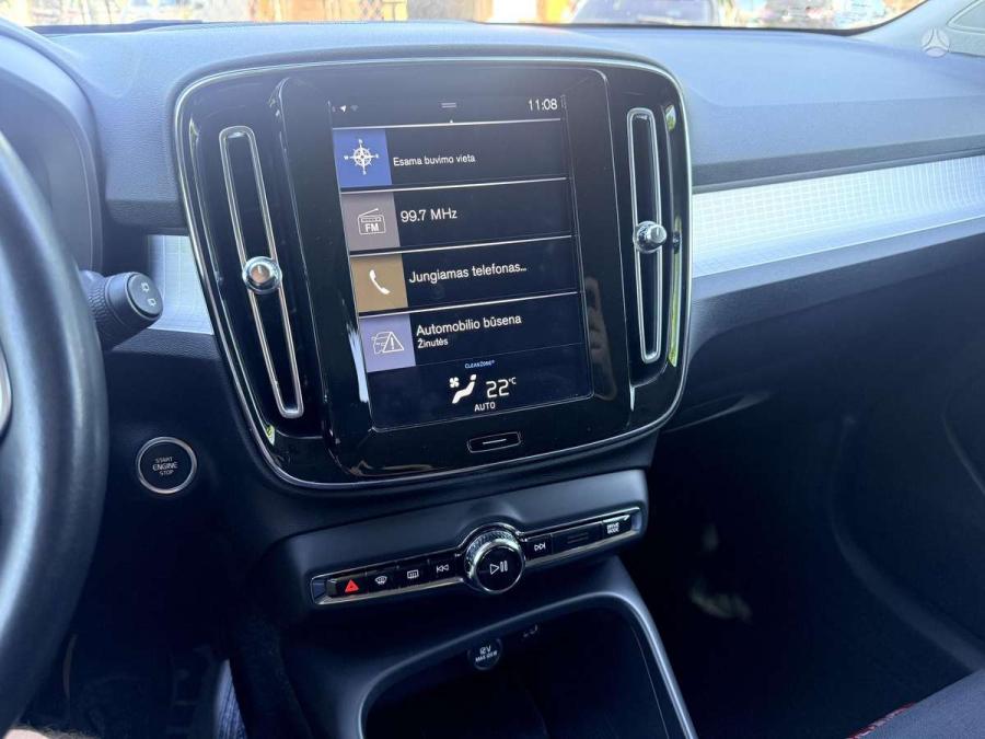 Melns Volvo XC40 2019 Ukmergė, ar dzinēja tilpumu 1.97 L un nobraukumu 300 tūkst. km par 13650 €, foto 11 vietnē AUTOMOTO.COM.LV