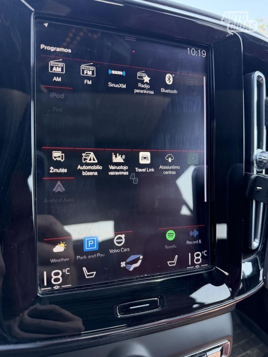 Melns Volvo XC40 2019 Viļņa, ar dzinēja tilpumu 2.00 L un nobraukumu 120 tūkst. km par 22100 €, foto 26 vietnē AUTOMOTO.COM.LV