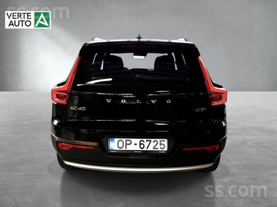 Black Volvo XC40 2019 in Riga, with an engine capacity of 2.00 L and mileage of 201 thousand km for 17990 €, photo 6 on AUTOMOTO.COM.LV