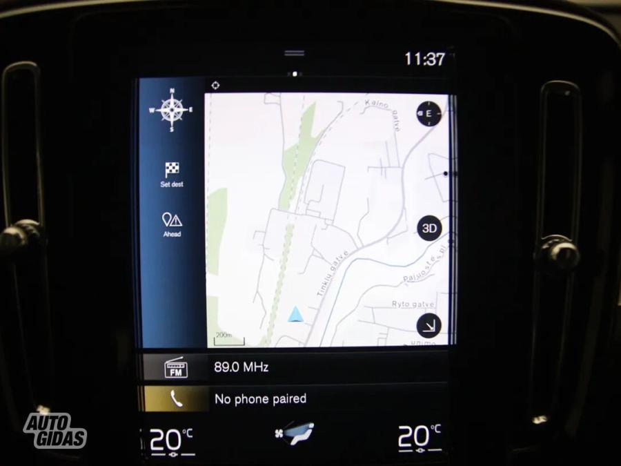 Black Volvo XC40 2021 in Vilnius, with an engine capacity of 1.50 L and mileage of 185 thousand km for 18399 €, photo 25 on AUTOMOTO.COM.LV