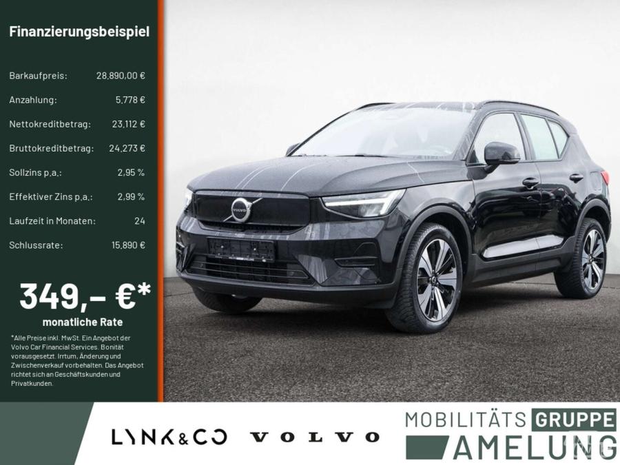Black Volvo XC40 2022 in Kaunas, with an engine capacity of 0.00 L and mileage of 29 thousand km for 31557 €, photo 1 on AUTOMOTO.COM.LV