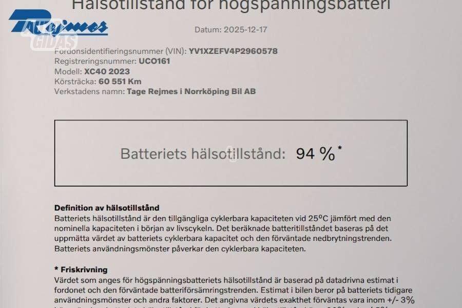 Черный Вольво XC40 2023 в Каунас, объемом двигателя 0.00 л и пробегом 61 тыс. км за 33799 €, фото 25 на AUTOMOTO.COM.LV