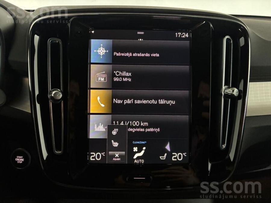 Blue Volvo XC40 2022 in Riga, with an engine capacity of 1.50 L and mileage of 40 thousand km for 31490 €, photo 13 on AUTOMOTO.COM.LV