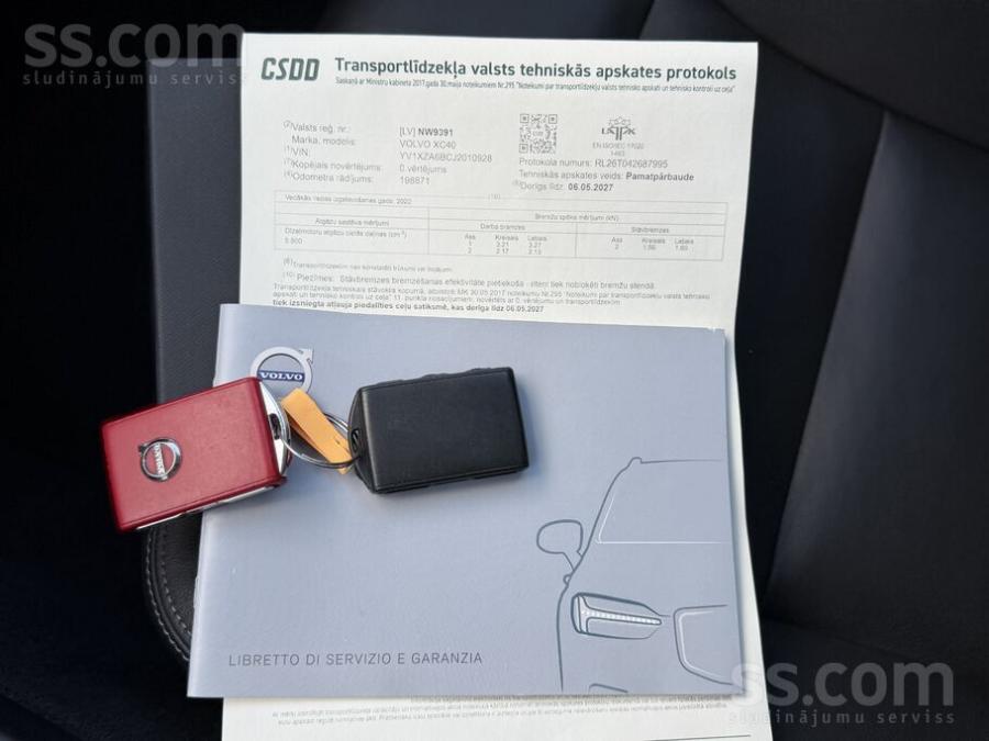 Volvo XC40 2018 in Riga, with an engine capacity of 2.00 L and mileage of 199 thousand km for 17950 €, photo 19 on AUTOMOTO.COM.LV