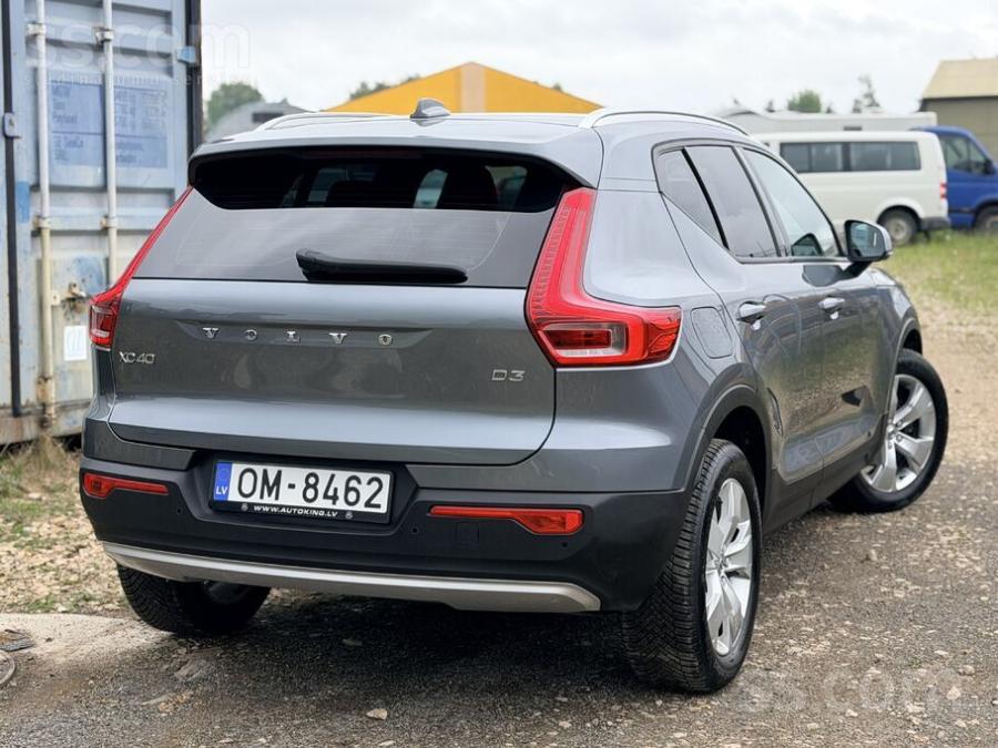 Grey Volvo XC40 2019 in Riga, with an engine capacity of 2.00 L and mileage of 249 thousand km for 15995 €, photo 5 on AUTOMOTO.COM.LV