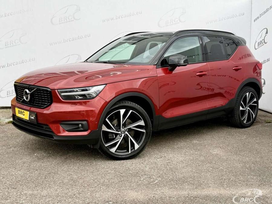 Красный Вольво XC40 2019 в Клайпеда, объемом двигателя 1.97 л и пробегом 77 тыс. км за 21500 €, фото 1 на AUTOMOTO.COM.LV